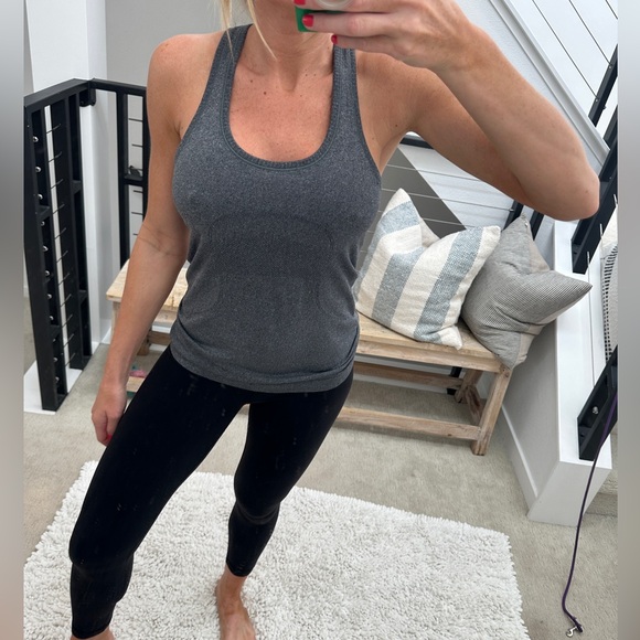 lululemon athletica | Tops | Lululemon Run Swiftly Gray Tank Workout ...